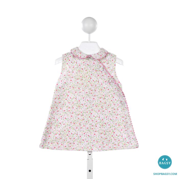 AMANDA REMEMBERED PINK FLORAL DRESS *VERY FAINT STAIN ON FRONT HARD TO SEE