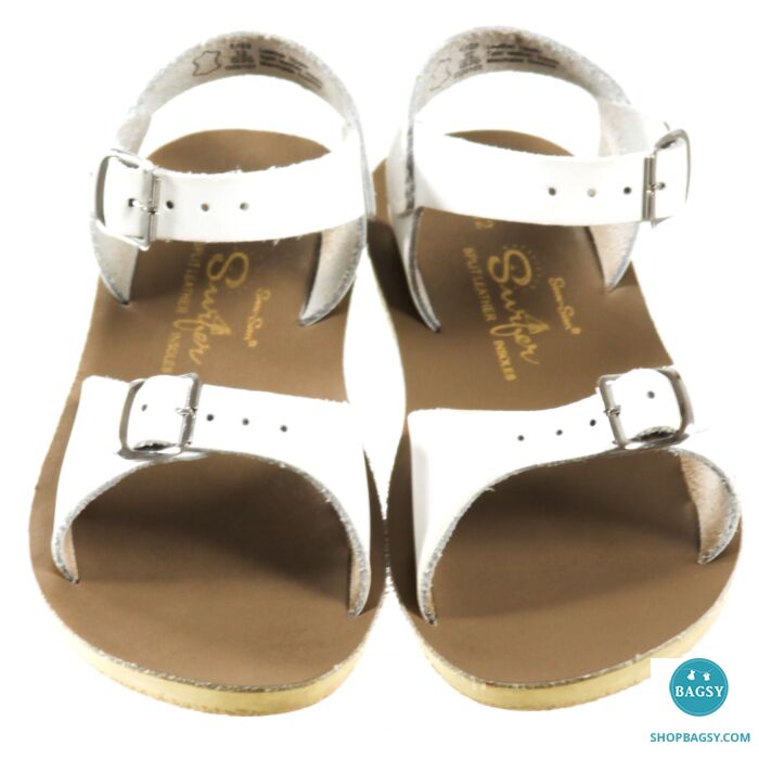 SUN SANS/ SALTWATER SANDALS WHITE SANDALS *EUC SIZE TODDLER 12