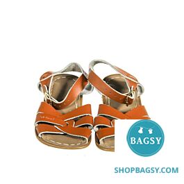 SUN SANS/ SALTWATER BROWN LEATHER SANDALS *SIZE TODDLER 11, VGU - SIGNS ...