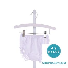 JC COLLECTION WHITE BLOOMERS WITH EYELET TRIM